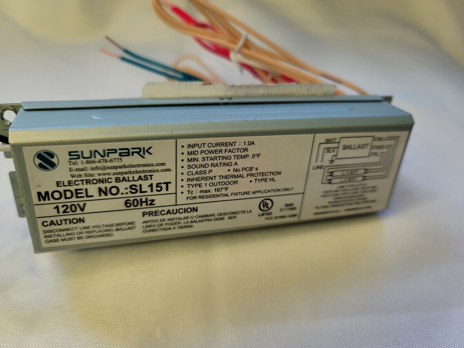 Sunpark Model SL15t 120V 60Hz